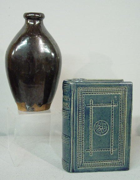 TWO FLASKS. Pictured is a blue glazed book flask. I - Jul 30, 2004 ...