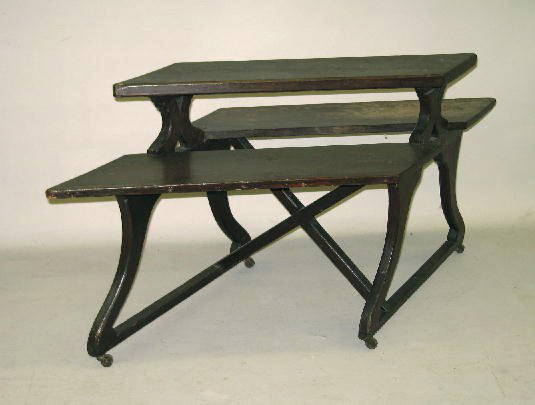 Two Tier Plant/crock Stand. Unusual Rhomboid Stand