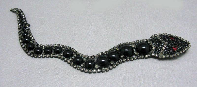 Butler And Wilson Rhinestone Snake Serpent Pin Brooch