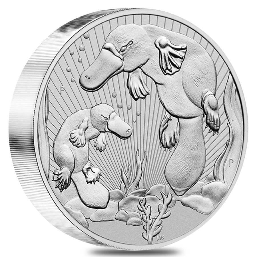 2021 10 oz Silver Australian Piedfort Platypus Perth | Barnebys