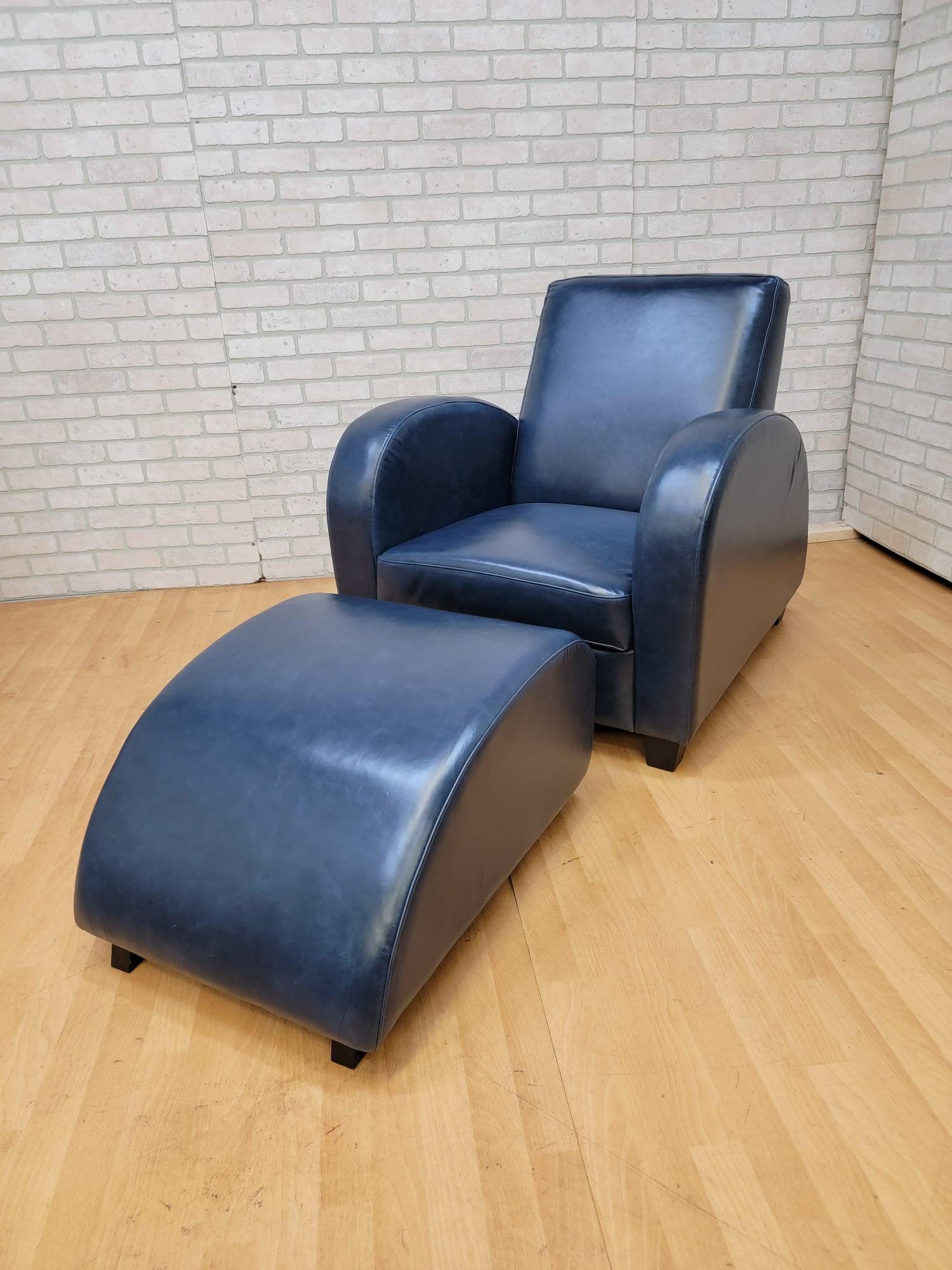 Art Deco Jazz Club Chair with Speed Arms and Ottoman | Barnebys