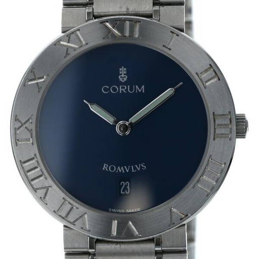 Corum Romulus Date 43.703 20 V400 Quartz Blue Dial