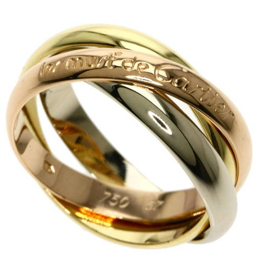 Cartier Trinity # 57 Ring / K18 Yellow Gold K18pg K18wg