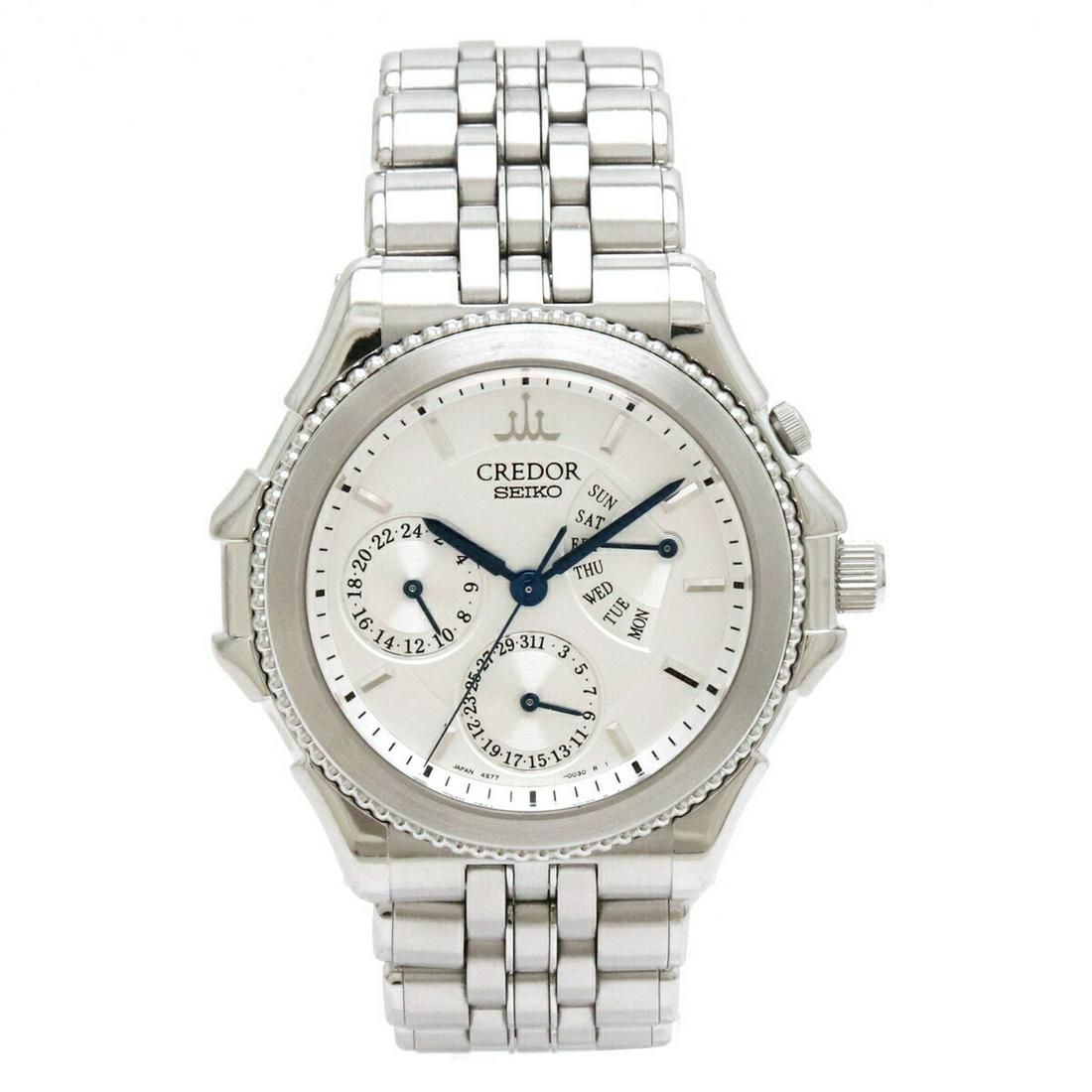 SEIKO CREDOR Pacific Retrograde Stainless Steel Silver | Barnebys