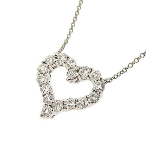 Tiffany & Co. Platinum Pt950 Diamond Sentimental Heart