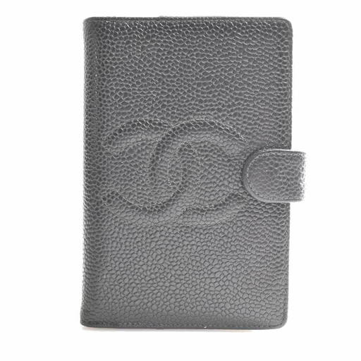 Chanel Caviar Skin Coco Mark Minia Genda Notebook Cover