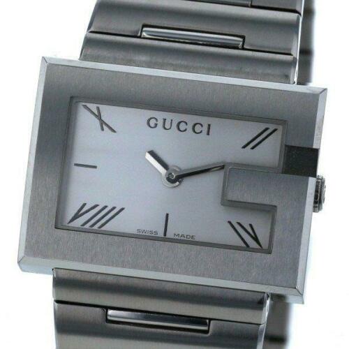 Gucci G Face Square 100L Quartz Stainless Steel Silver - Feb 17, 2022 ...