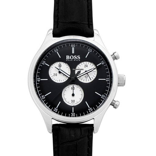Hugo Boss Companion Black Dial Stainless Steel Watch