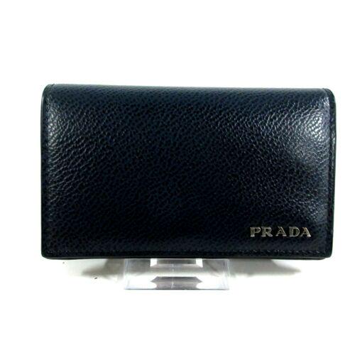 PRADA 2MC122 Navy Leather Business Card - Mar 08, 2022 | Bidhaus in NY