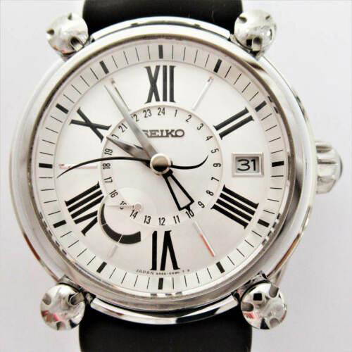 SEIKO Galante 5R66-0AC1 Spring Drive Date 2-time Display See-through ...