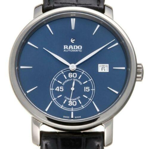 Rado Diamaster R14053206 Automatic Ceramic Leather Blue Dial Men's ...