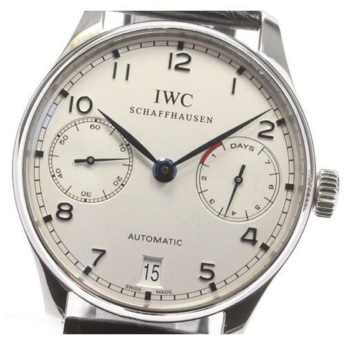 IWC Portugieser 7 Days IW500107 Automatic Stainless Leather Men's Watch ...