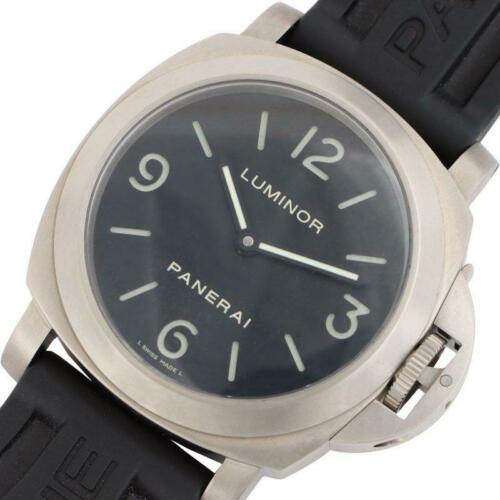 Panerai Luminor Base PAM00176 Black Dial Manual Titanium Men's Watch ...