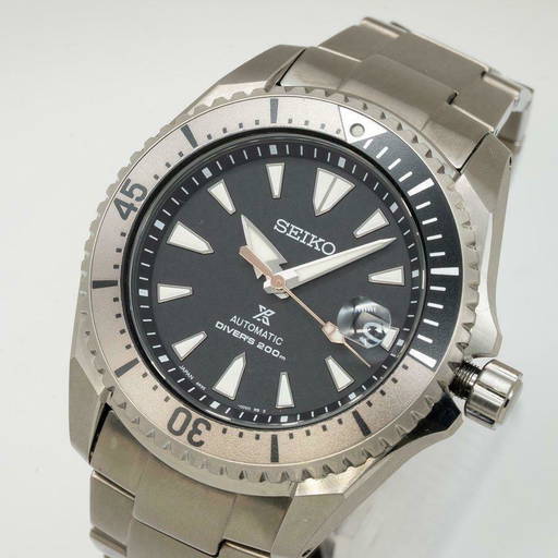 SEIKO Prospex Diver SBDC129 Titanium Automatic Black Dial Men's Watch ...