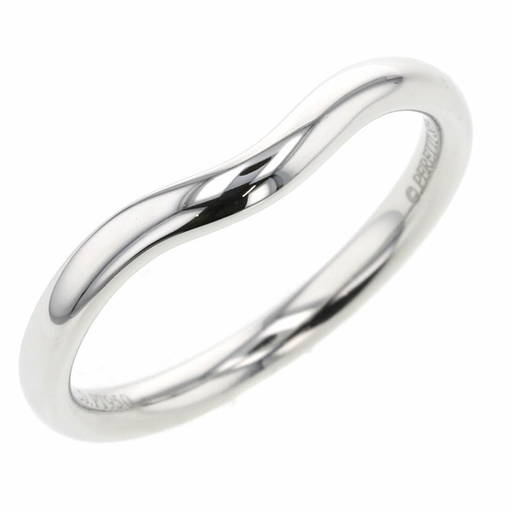 Tiffany Ring / Curved Band Width Approx. 2mm Pt950 Platinum No. 10 Ladies
