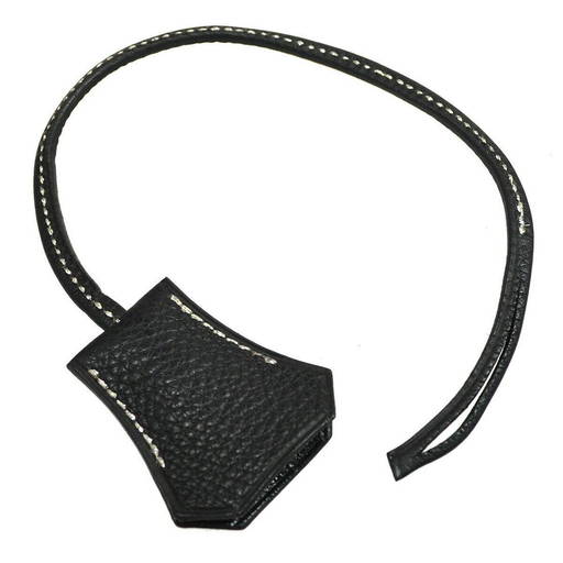 HERMES Cover of Key Bag Charm Black Leather (#0313L) on May 09, 2022 ...