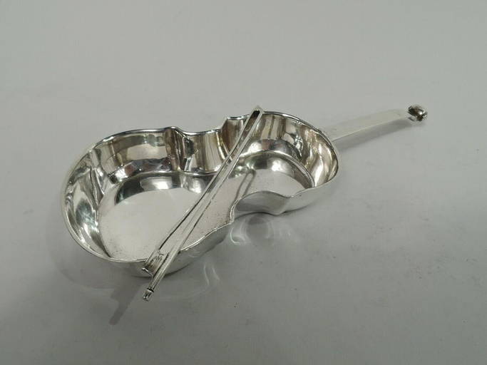 Edwardian Dish Antique Cello Violin Musical Instrument English Sterling ...