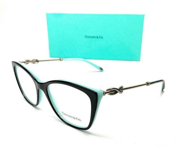 Tiffany TF2160B 8055 Black Blue Women Square Demo Lens Eyeglasses Frame ...
