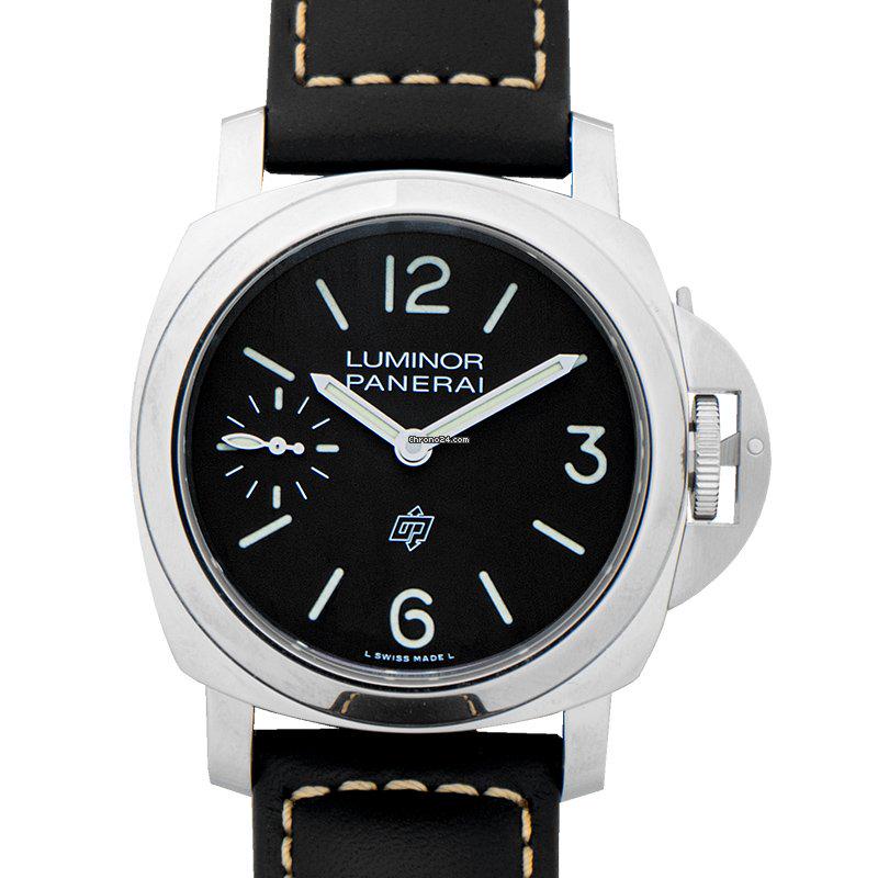 Panerai PAM01084 - Luminor Logo Manual-winding Black Dial Men's Watch ...