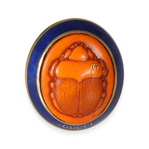 Gucci Resort 2019 Beetle Cameo Brooch