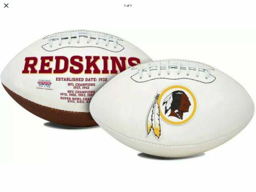 Washington Redskins Full Size Embroided Logo Football Nfl Un Signed 154267