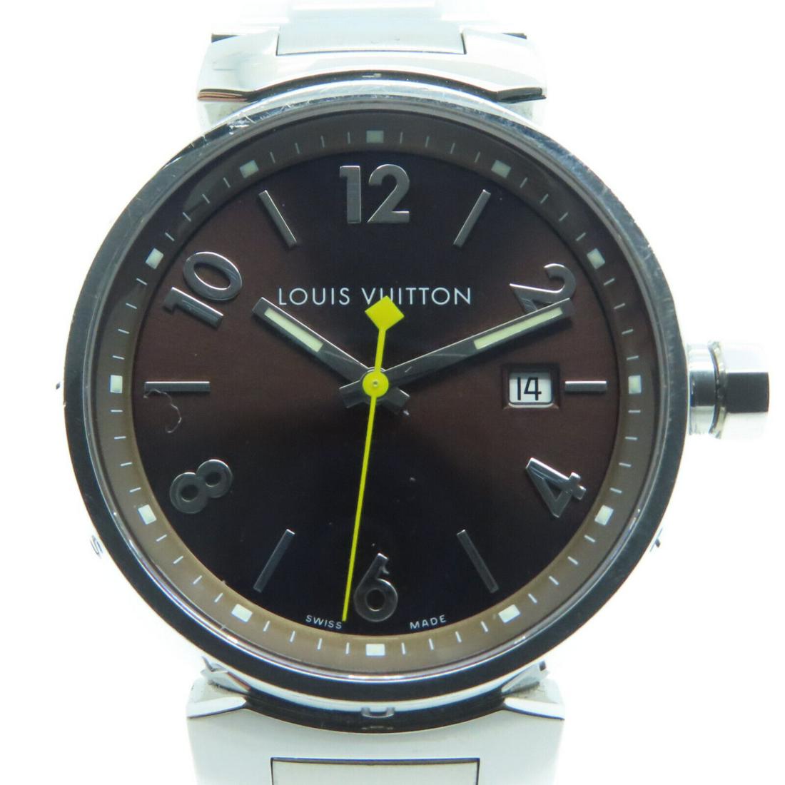 Louis Vuitton Lv Tambour Watch Q1111 Stainless Steel Brown