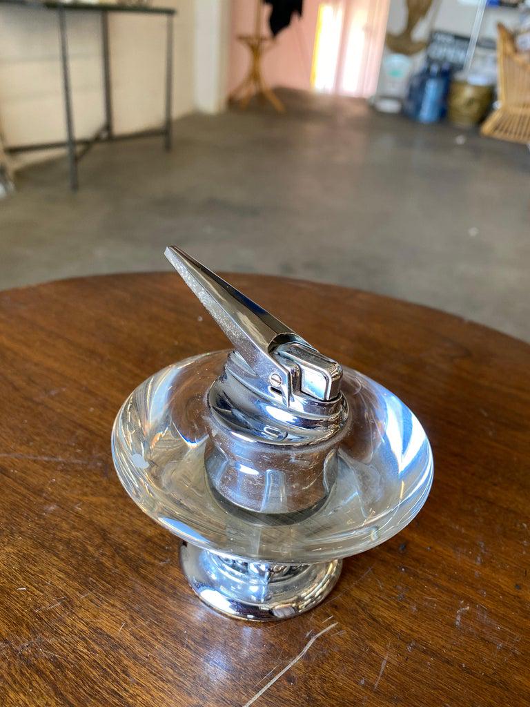 Mid Century Nordic Crystal Table Lighter By Ronson