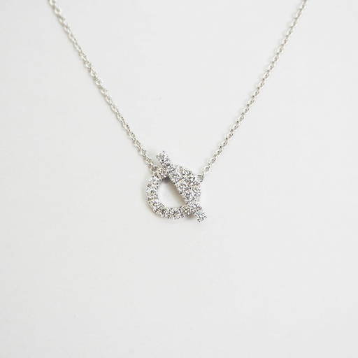 Hermes HERMES Finesse Pendant Necklace White Gold x Diamond D0.46ct K18WG Women's (#0140D) on ...