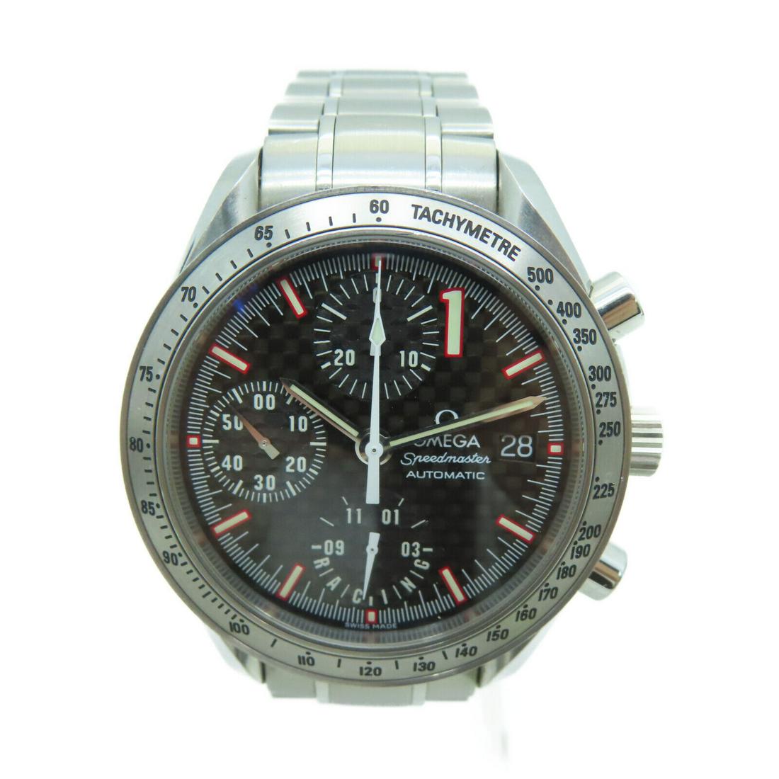 Omega Speedmaster Racing Automatic Watch Stainless Steel Black