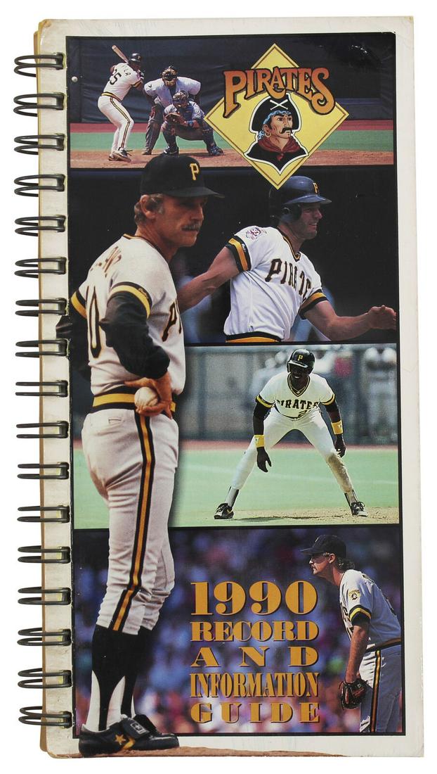 1990 Pittsburgh Pirates Record & Information Guide Un Signed