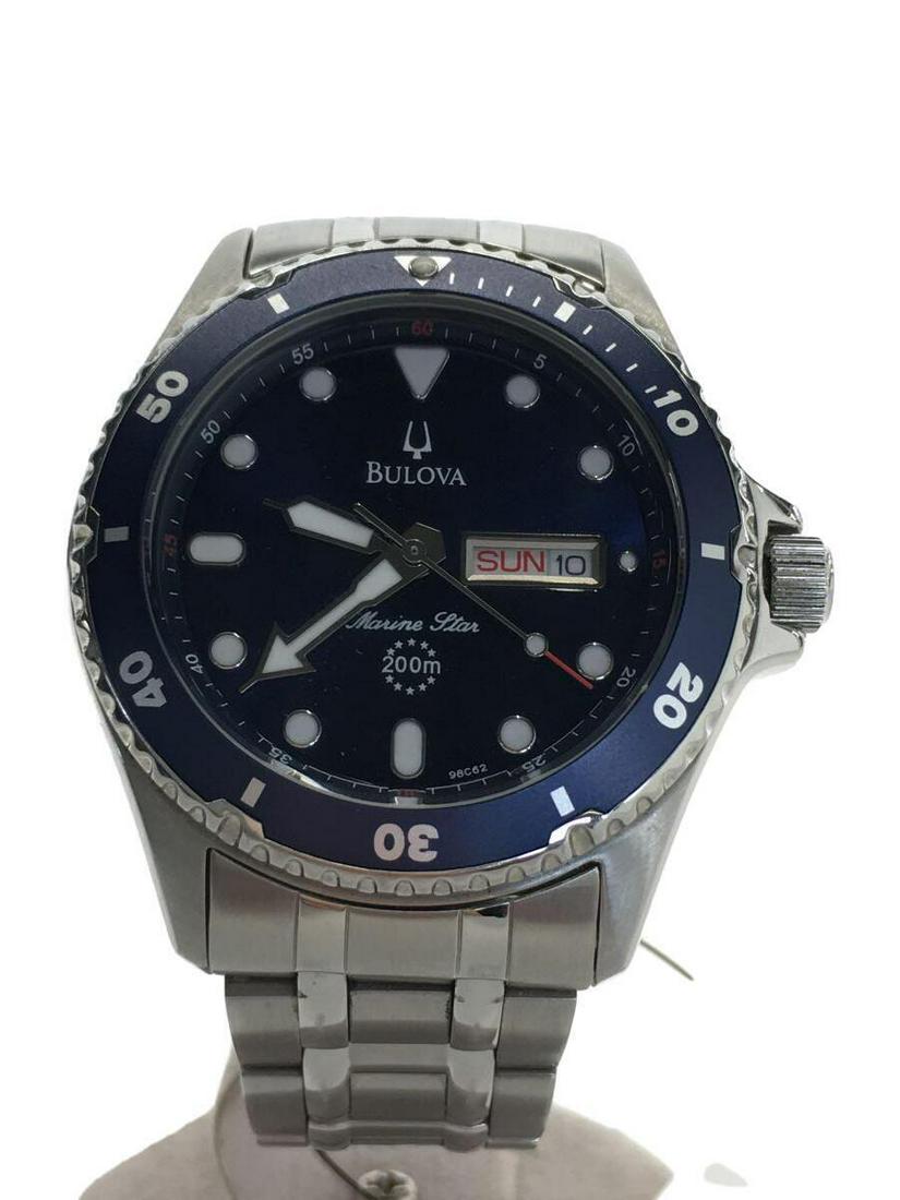 BULOVA MARINE STAR Self-winding Analog Stainless Navy Silver Men's ...