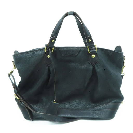 Louis Vuitton LV Stella GM Satchel Shoulder Handbag M93067 Mahina Leather Black (#0203P) on Jan ...