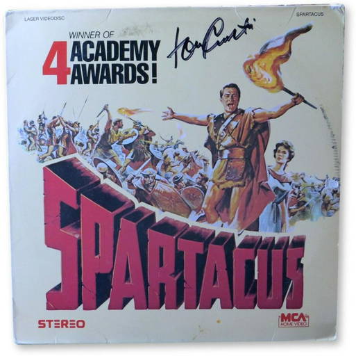 Tony Curtis Signed Autographed Laserdisc Cover Spartacus Jsa