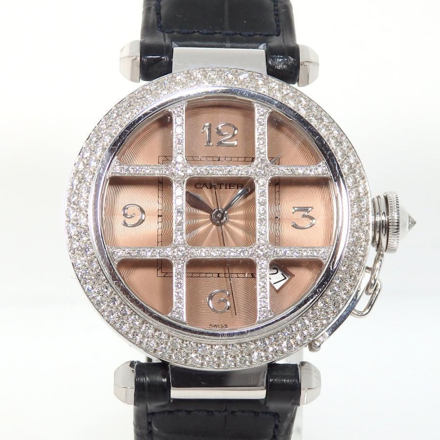 Cartier Pasha Diamond Bezel 18K White Gold Automatic Men's Watch Pre ...