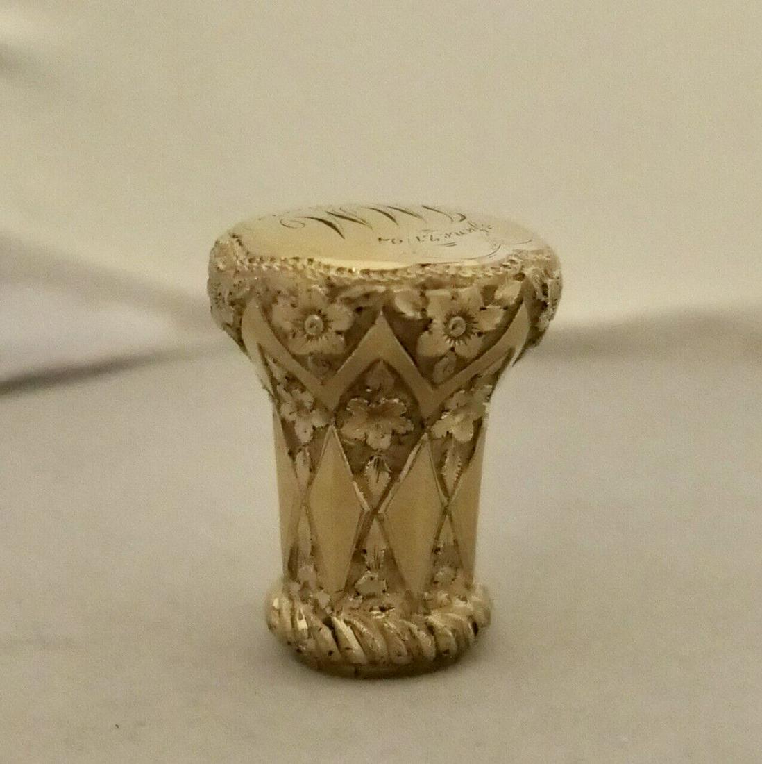 Gentleman's Rolled Gold Cane Topper