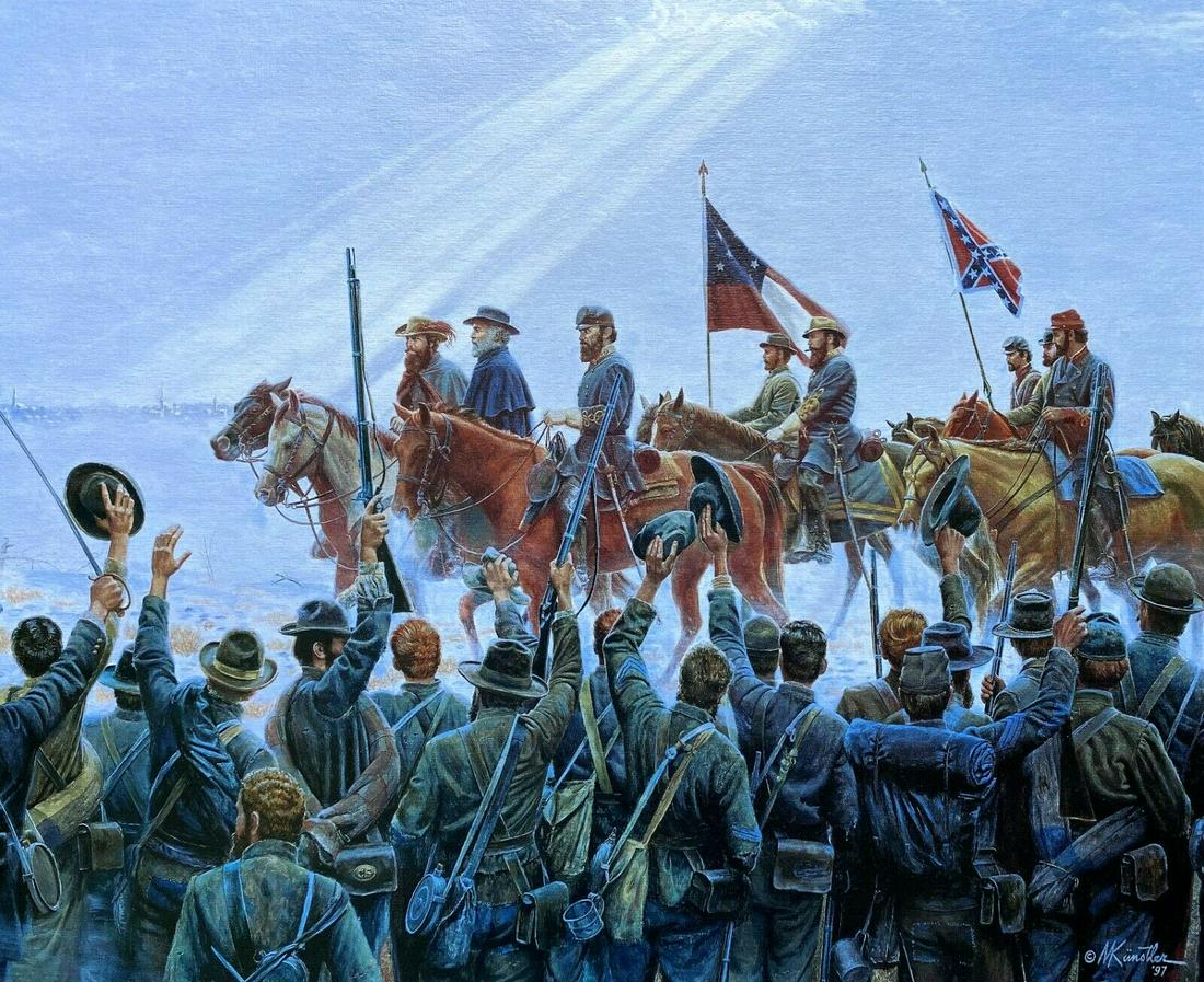 Mort Kunstler Civil War Print Lees Lieutenants Custom Gallery Framed