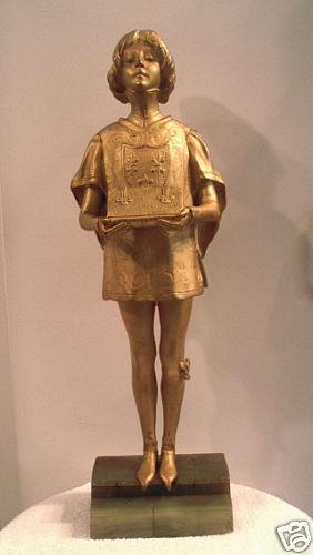 19 C Art Nouveau Bronze On Marble By Delagrange Auction