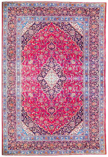 Shark Tank Rug 10 X 14 Red Semi Antique Persian Kashan Carpet