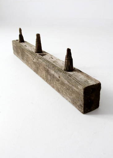 Antique Wooden Peg Post