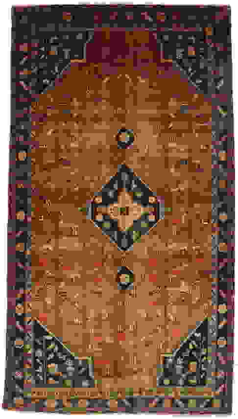 Semi Antique Rust Tribal Design 5x9 Handmade Wool Oriental Rug ...