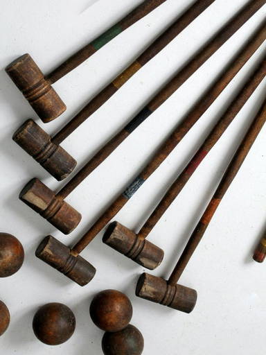 Antique Eclipse Croquet Set