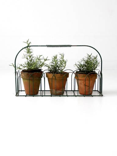 Vintage Metal Wire Basket Trug