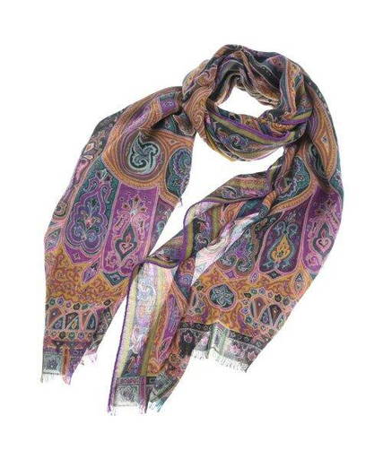 Etro Stole Brownishxpurplexblack Etc.(total Pattern)