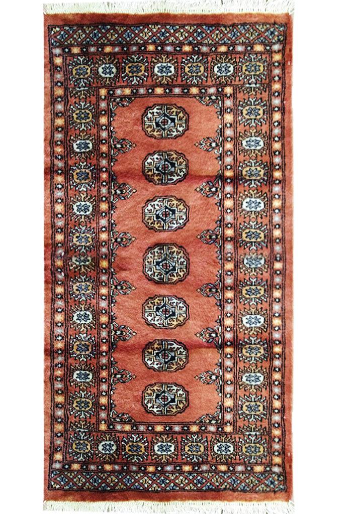 Copper Color Bokara Rug Hand-knotted Quality Wool 2.6 X 4 Auction