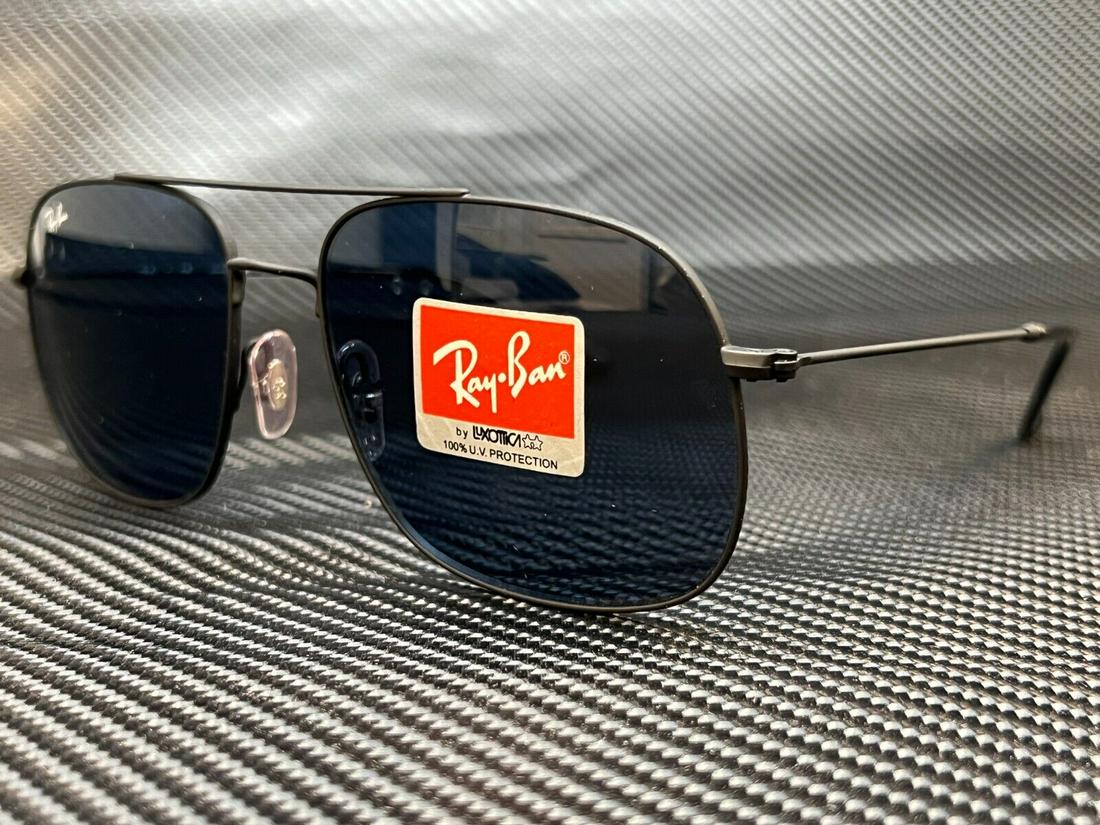 Ray Ban Rb3595 901480 Rubber Black Rectangle Mens 59 Mm Sunglasses Auction