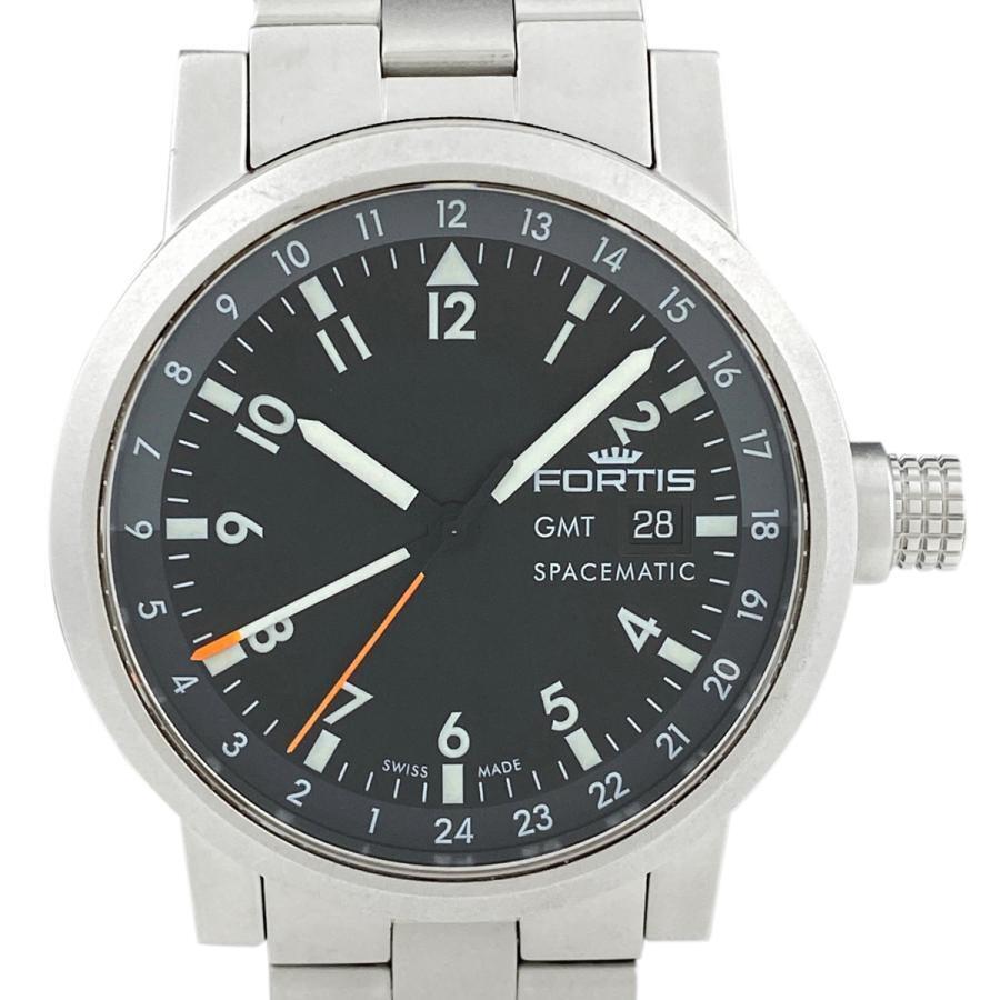 Fortis Spacematic Gmt 624.22.148.1 Automatic Ss Mens Watch Pre-owned ...