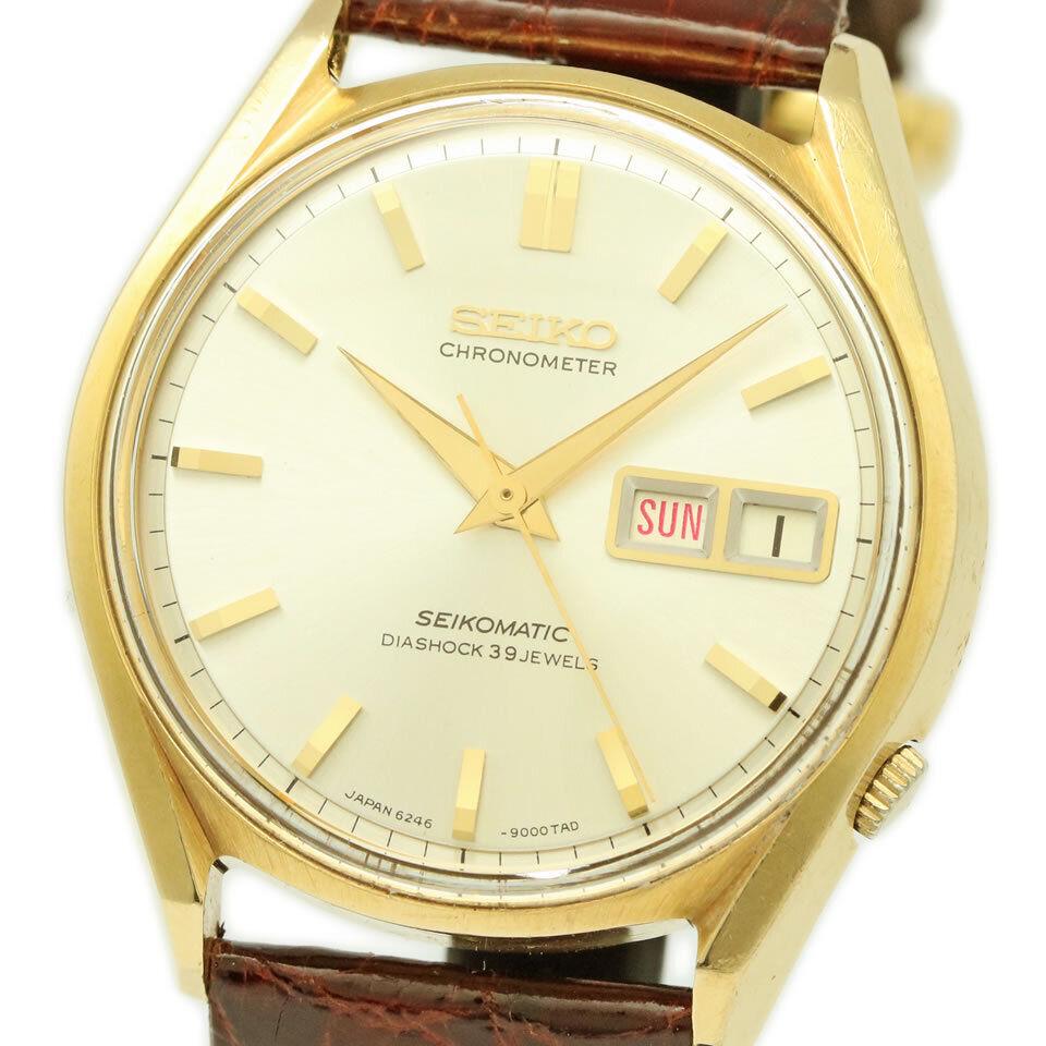 Seikomatic Chronometer Cap Gold 6246-9000 Automatic Cal.6246a Unisex ...