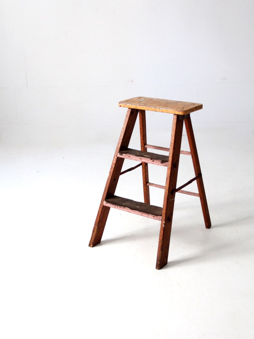 Vintage Wooden Step Ladder