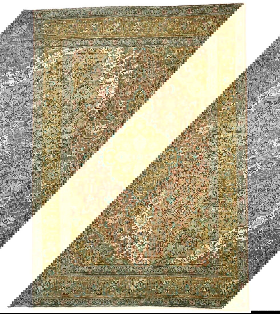 Floral Classic Antique Muted Rust 10x13 Distressed Vintage Oriental Rug ...