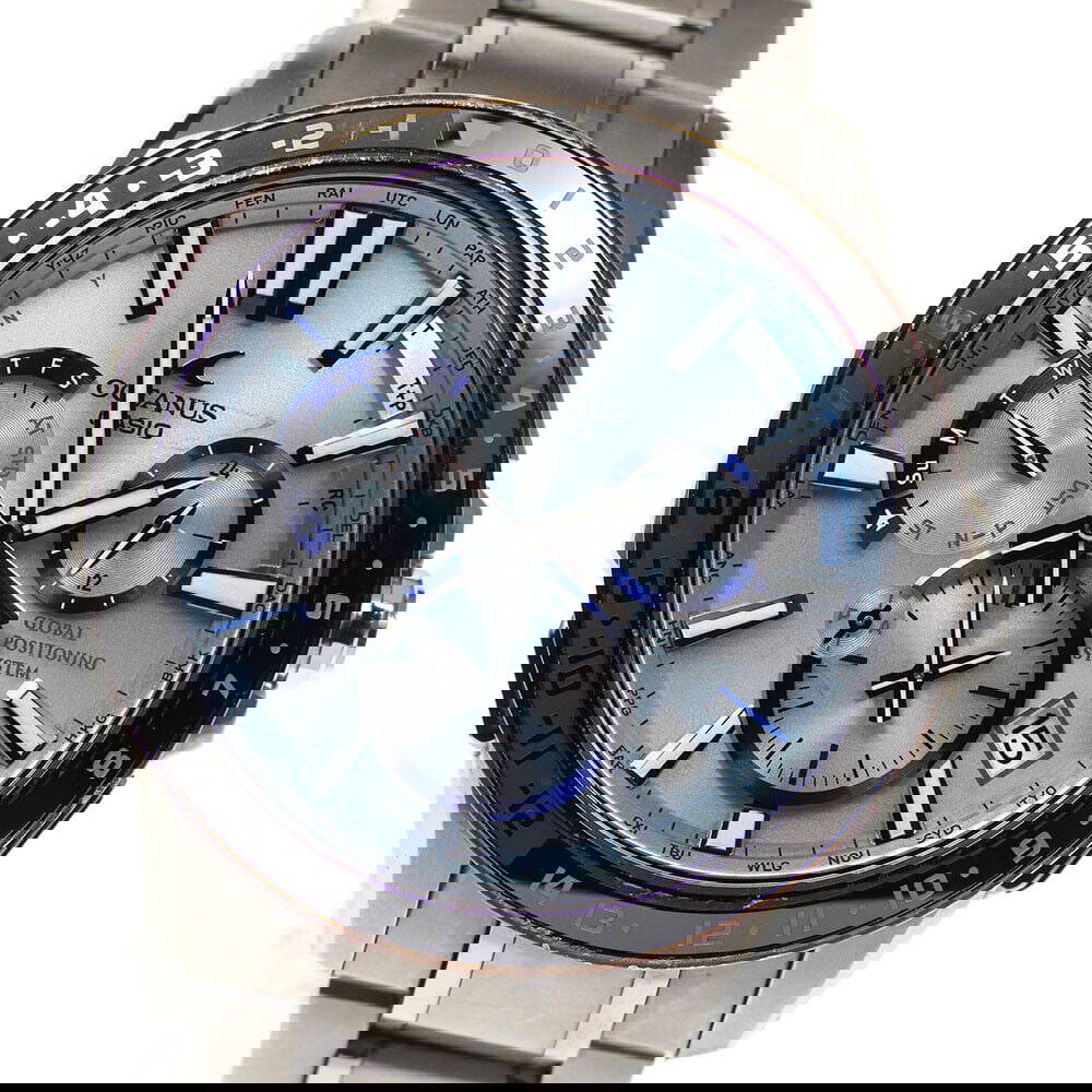 Casio Oceanus Ocw-g1200-2ajf Solar Radio Mens Ti/ce Blue Auction